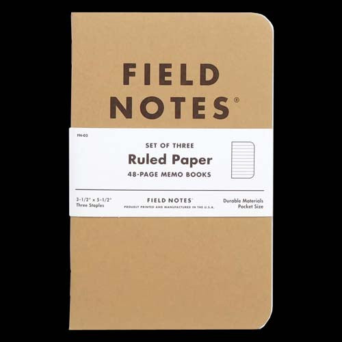 Field Notes Original - Ruled (Pack of 3)